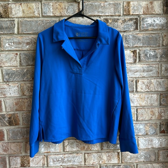 Figs | Tops | Figs Long Sleeve Blue Scrub Top Technical Collection Size ...